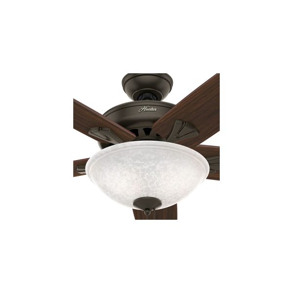 Hunter Stockbridge LED 70 in. Satin Bronze LED Indoor Ceiling Fan (5 ...